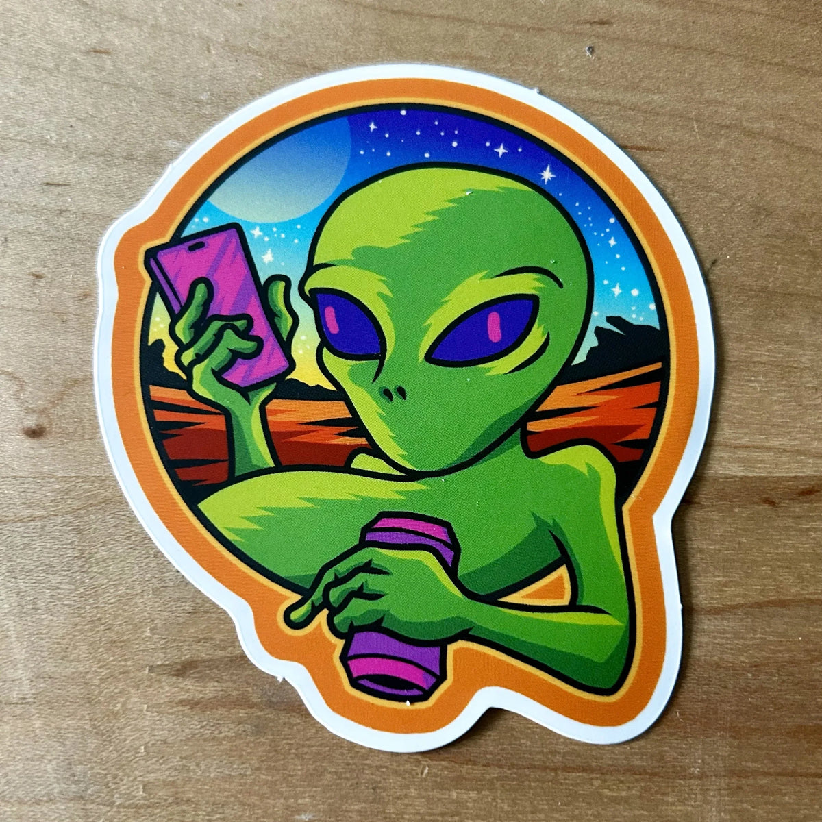 Chillin Martian Sticker – Red Planet Resorts